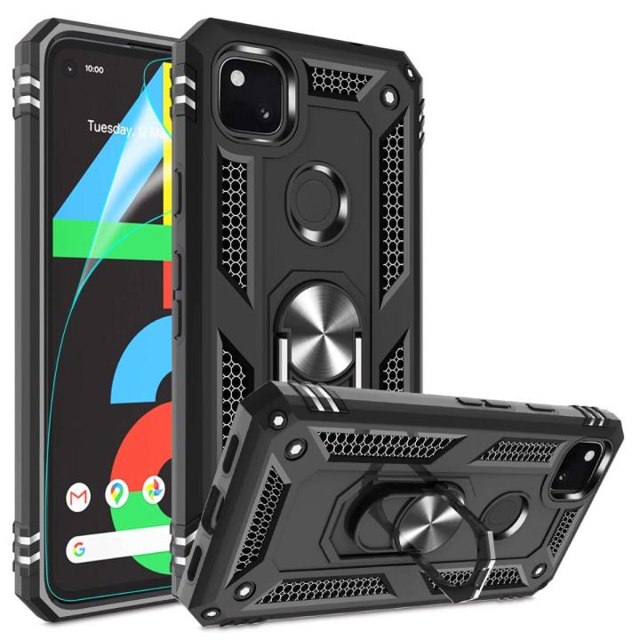 Google Pixel 4A 4G (5.8 INCHES) Luxury Shock-Proof Armor Case With Car ...