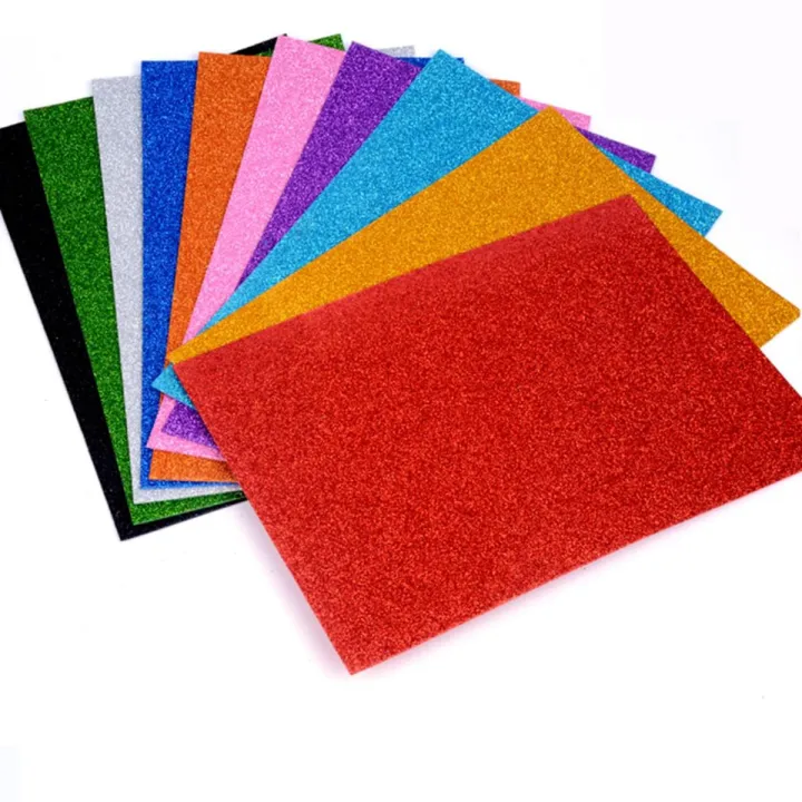 Foamic Glitter Sheets A4 Size Multi colour Pack of 10 | Daraz.pk