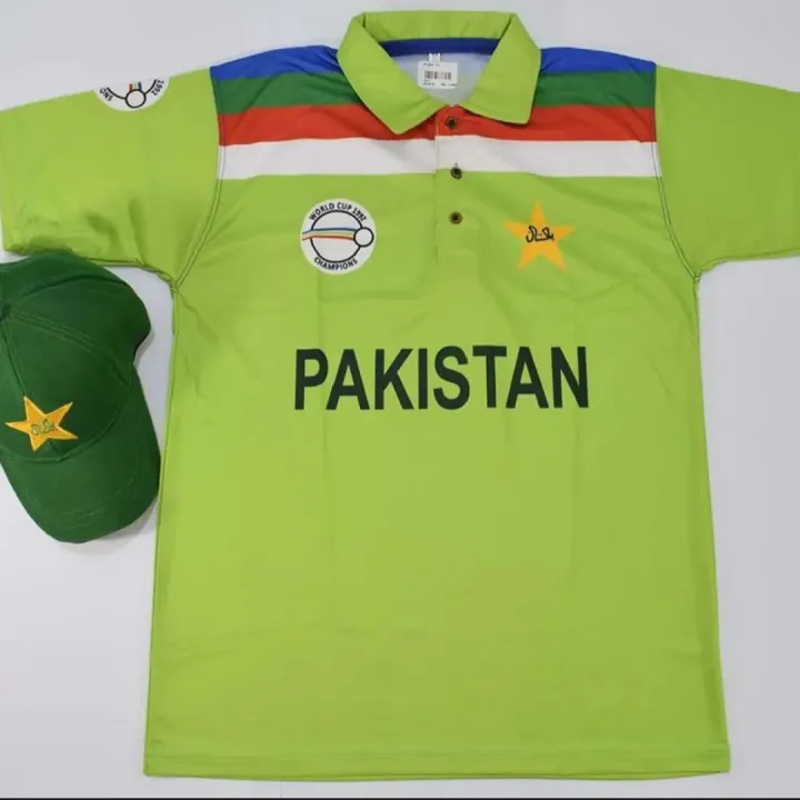 Pakistan retro cricket world cup shirt 1992- fan version | Daraz.pk