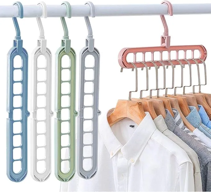 Durable 360° Rotating 9-Slot Hanger – Smart Foldable Hanger with ...