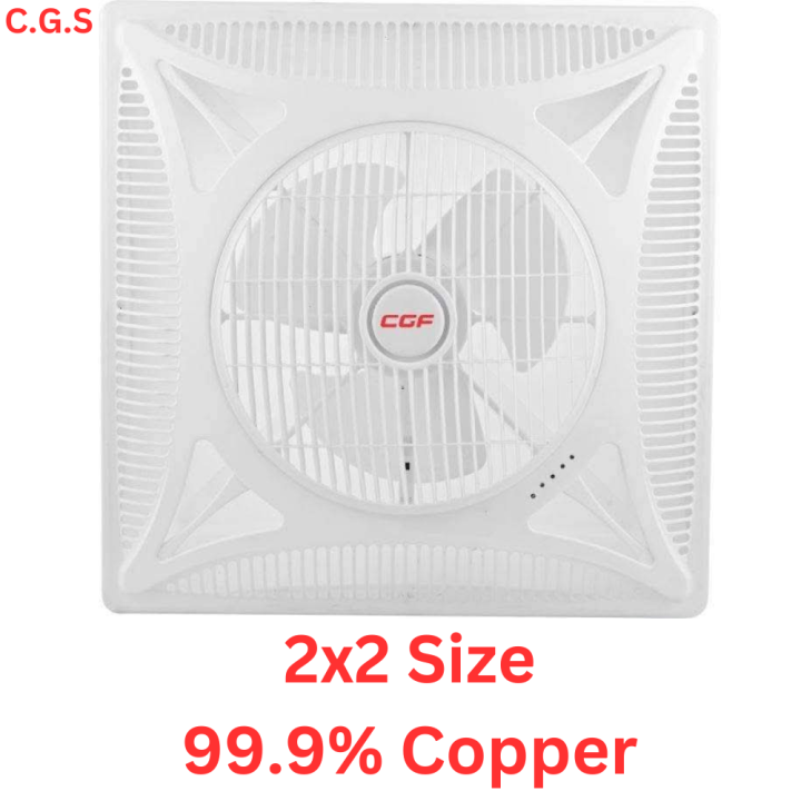 Ceiling Box Fan 2x2 size | 99.99% Pure Copper Motor | Durable Plastic ...
