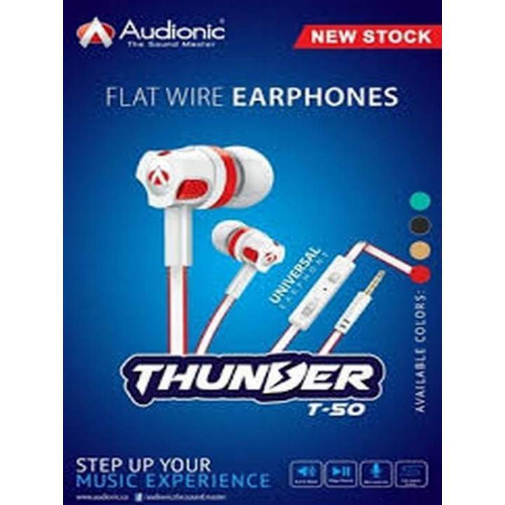 Audionic Handsfree Thunder T50 - Extra Bass | Daraz.pk