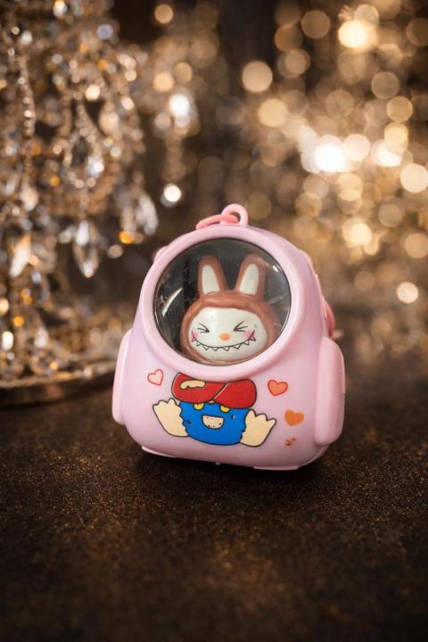 CUTE CAT BAG LIGHT UP KEYCHAIN WITH GLOWING TEDDY , LABUBU , MELODY ...