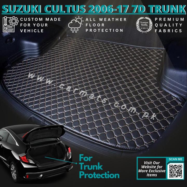 SUZUKI CULTUS OLD 7D FLAT LUXURY DIAMOND TRUNK SERIES CAR MAT PREMIUM ...