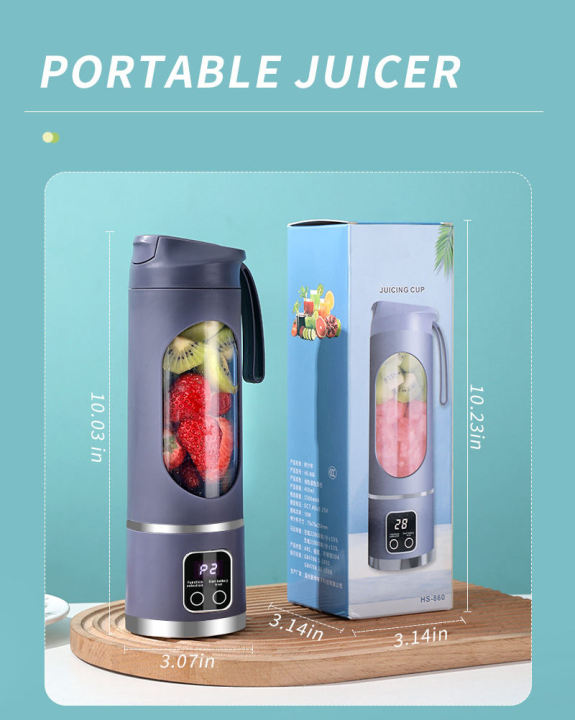450ml Portable Juice Blenders Electric Mini Smoothie Blender Bottle USB ...