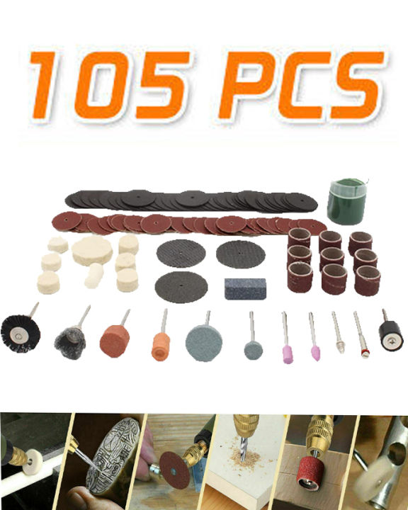 105 PCS Mini Drill Machine Accessories Rotary Tool Kit Rotary Drill ...