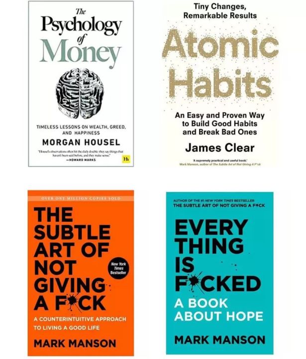 The Psychology Of Money, Atomic Habits, The Subtle Art Of Not Giving a ...