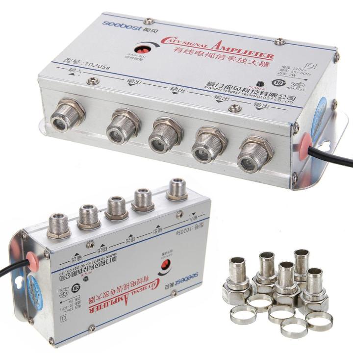 4 Way TV Signal Amplifier for Clear Reception and Low Interference ...