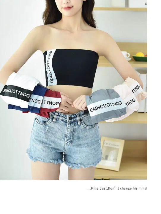 Stylish Ice Silk Malai Tube Bra for Girls | Fancy Belt Bra with English ...