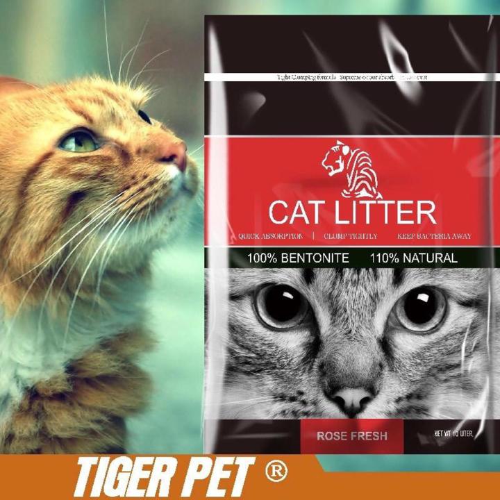 Tiger Pet Bentonite Imported Cat Litter-10L (ROSE SCENT) | Daraz.pk