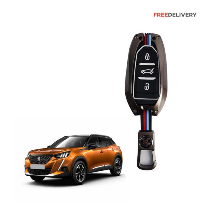 Car Remote Key Cover Casing Metal Silicone Peugeot 2008 No Logo Mix Colours Poly Bag Pack China Daraz.pk