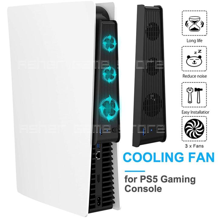 【All Of Me】PS5 Cooling Fan External USB Cooler 3 Temperature Control ...