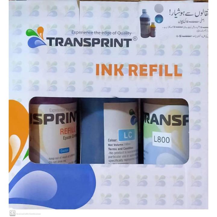 TRANSPRINT 100ml 6 COLOR INK (EPSON) | Daraz.pk