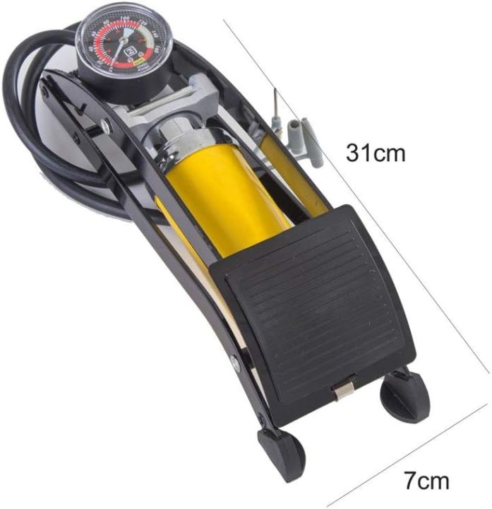 Bike Pump Bicycle Pump Single Pistons Bike Foot Pumps 150 PSI Aluminum ...
