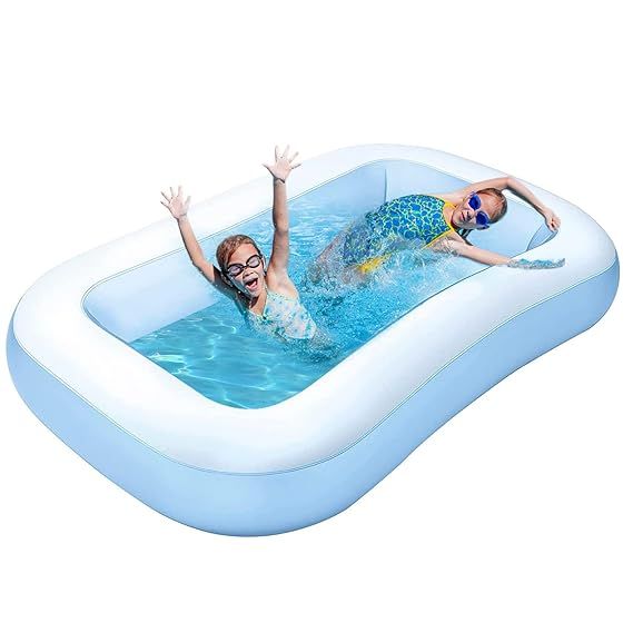 Intex 5.3 FT Rectangular Swimming Pool | Easy Setup Non-Inflatable Pool ...