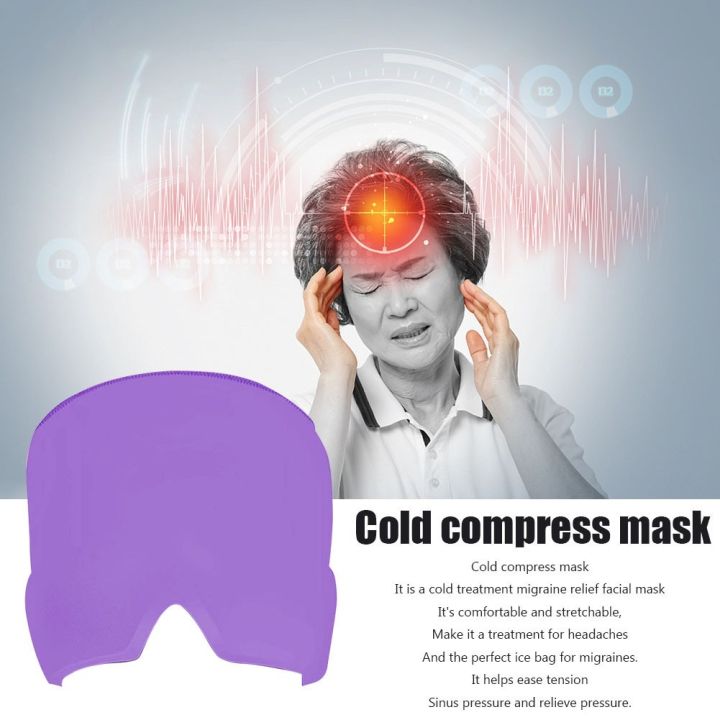 Migraine Relief Cap Ice Head Wrap – Hot & Cold Gel Headache Hat with ...