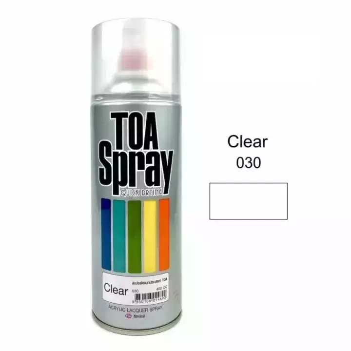 TOA Acrylic Lacquer Spray Paints Clear Lacquer 400ml For All Purposes ...
