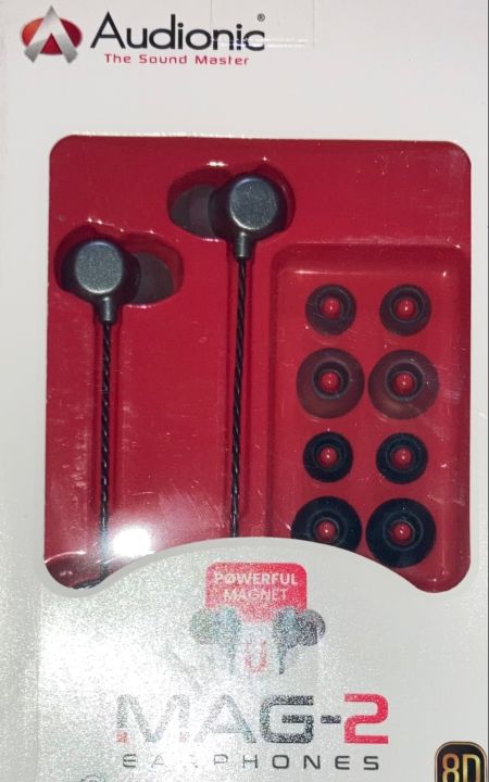 Audionic Mag-2 earphones powerful magnet.Extra 8 eartips | Daraz.pk