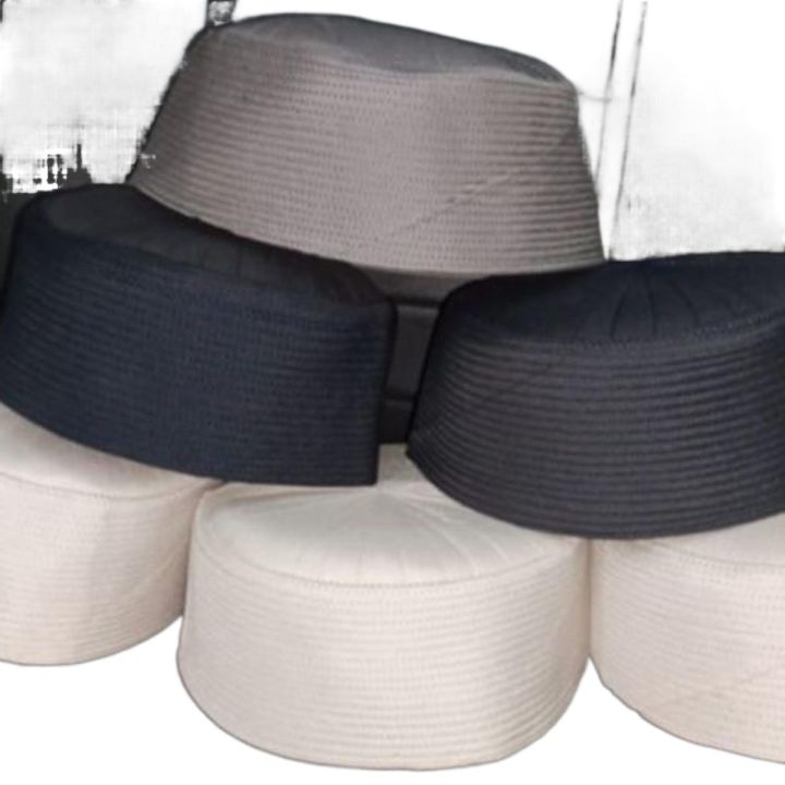 Pack of 2 Namaz Topi for Men's - Islamic Prayer cap for Men's - Muslim ...