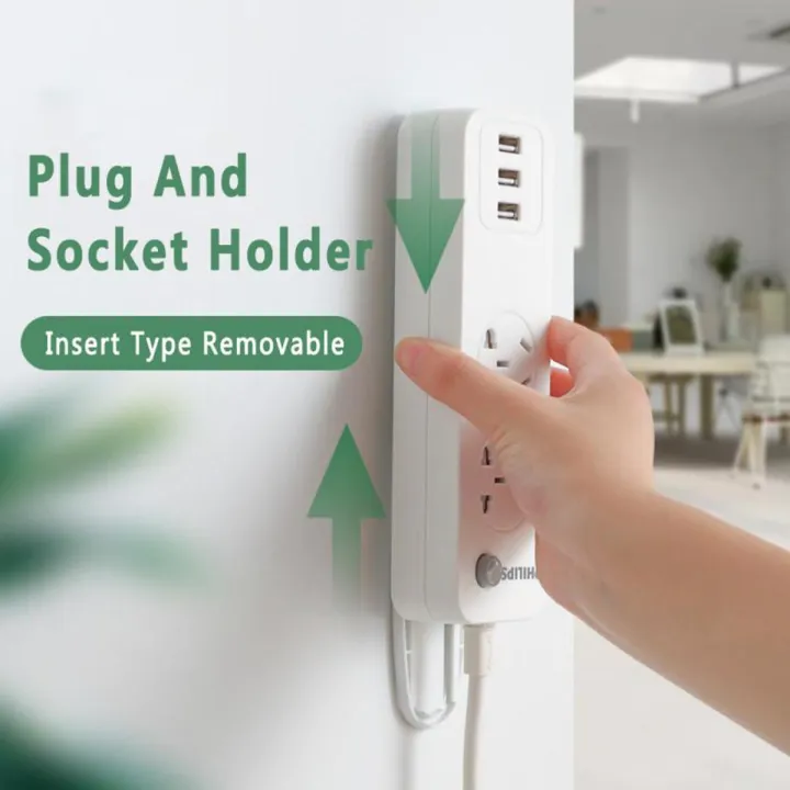 1-Pcs Self-Adhesive Socket Fixer, Seamless Punch-Free Plug Sticker ...