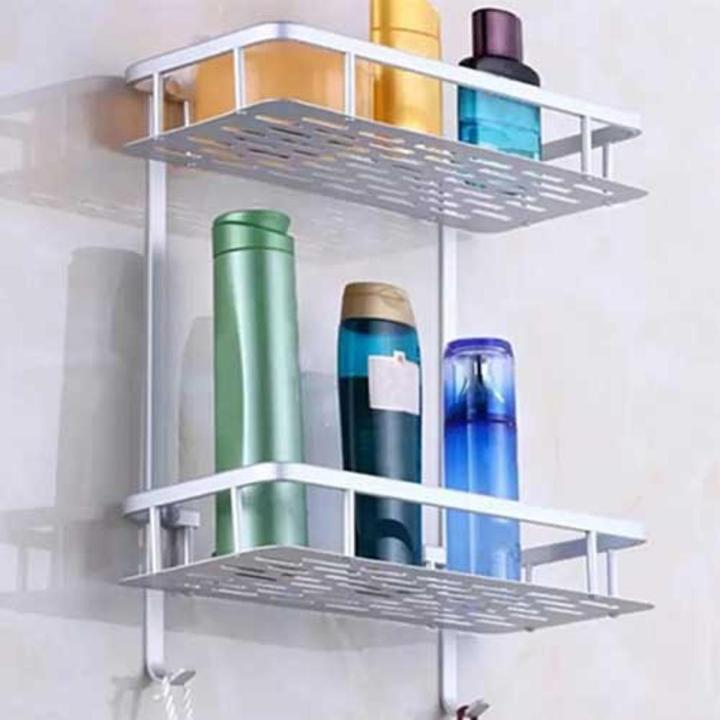 Aluminum 2 Layer Bathroom Shelf | Daraz.pk