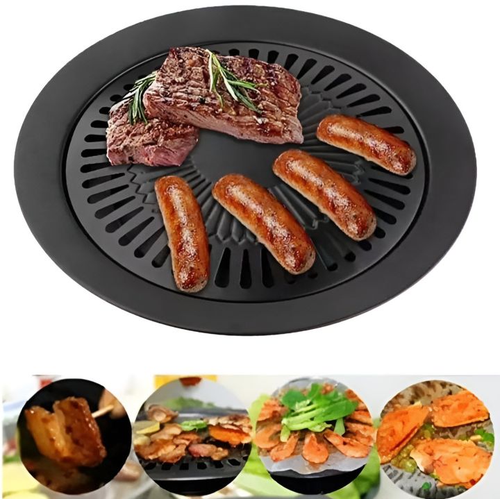 RXN 2 pcs Grilled Chicken Plate, Barbecue Grill Tray Grill pan, Non ...