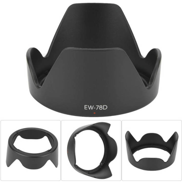 Lens Hood,Tulip Flower Lens Hood for Canon EF-S 18-200mm f/3.5-5.6 is Lens,EW-78D ABS Mount Lens ...