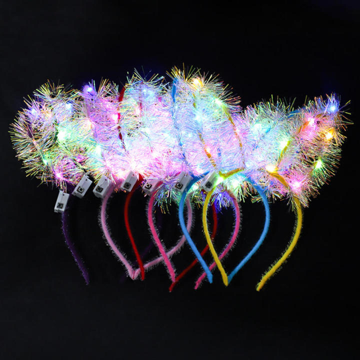 plastic Rabbit ear headband Shiny Hair adornments Easter-themed LED ...