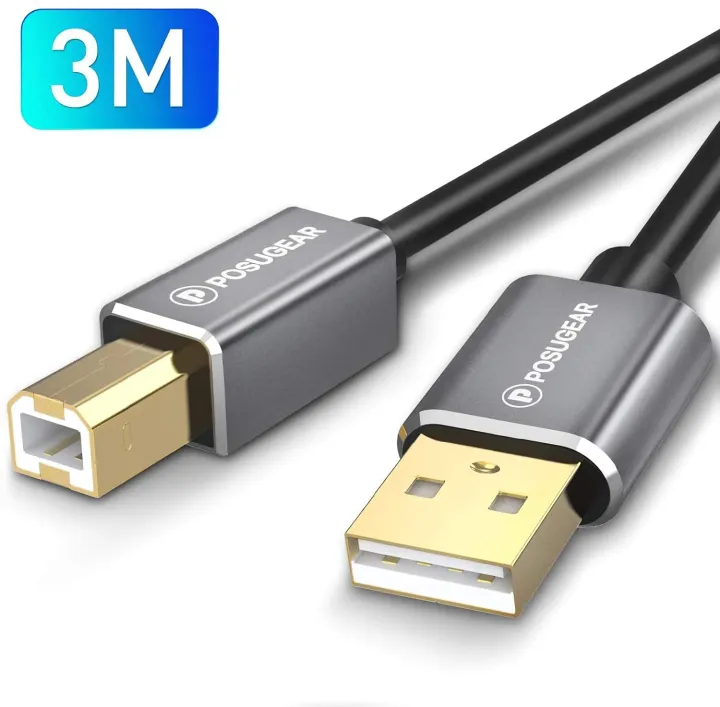 Printer Cable POSUGEAR USB Printer Cable 2.0 A Plug to B Plug for HP ...