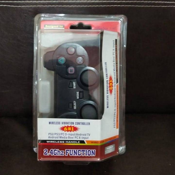 6 IN 1 Game Controller 2.4G Wireless Dual Vibration Gamepad Controller ...