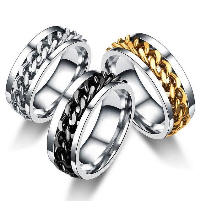 Pack of 3 Spinner Chain rings For Men | Daraz.pk