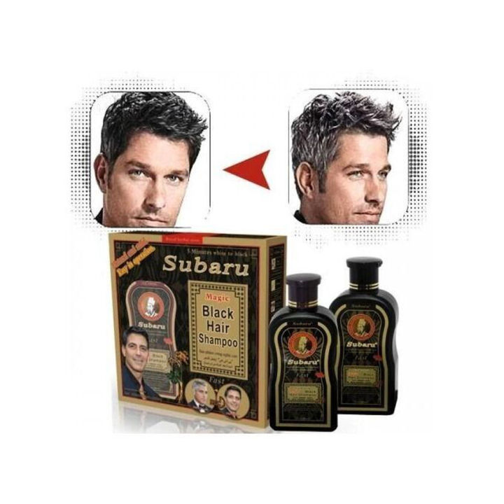 Subaru Dexe Magic Black Hair Color Shampoo 400ml 5 Minutes White To ...