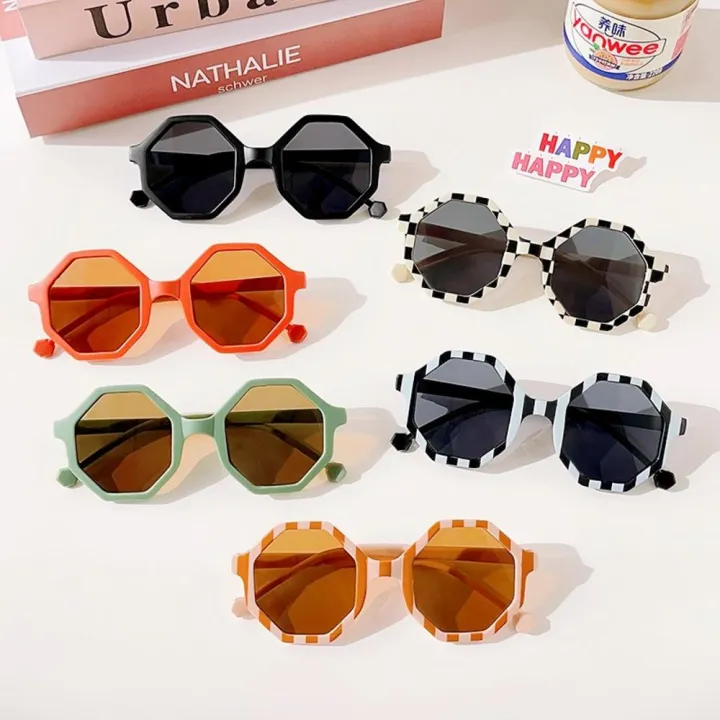 Eye protection UV400 sunglasses Baby girls Polygon sunglasses Sun ...