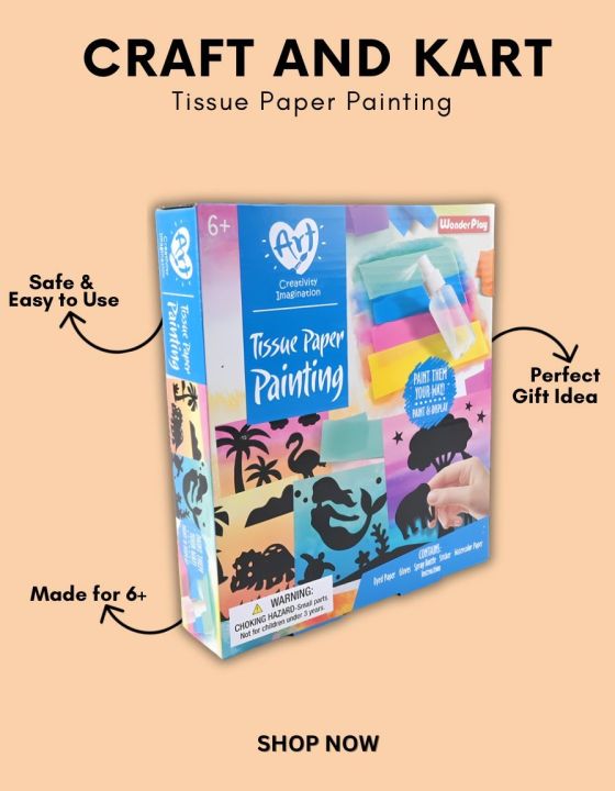 Tissue Paper Painting Kit for Kids – Educational Art & Craft Toy Set ...