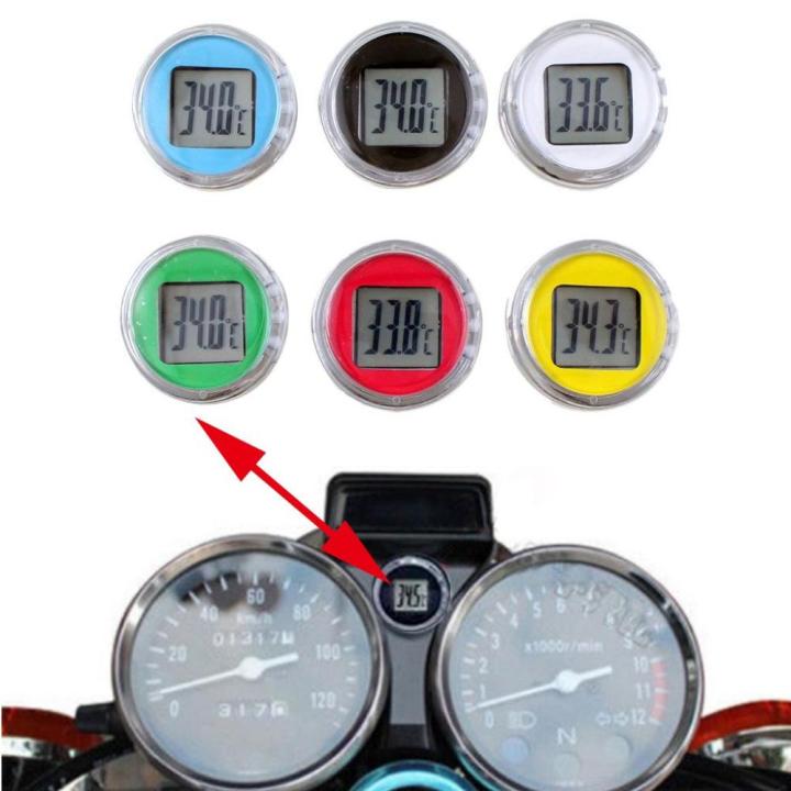 New Paste Type Mini Digital Motorcycle Thermometer Temperature Meter ...
