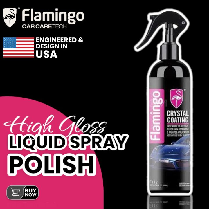 Flamingo Car Wax - Crystal Coating High Gloss Liquid Spray Wax / Polish ...