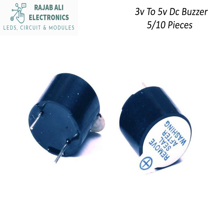 (Pack of 5/10) 3v To 5v Dc Active Buzzer Alarm Sounder Speaker ...