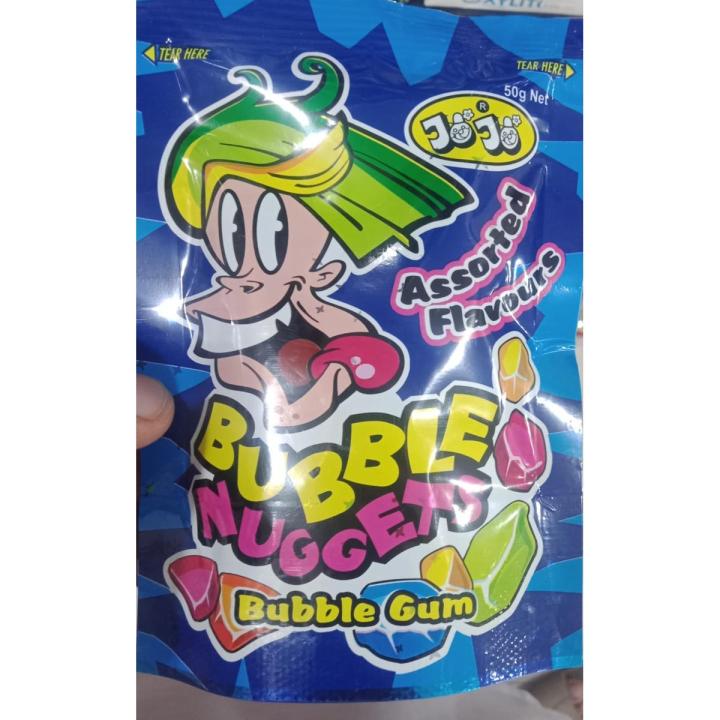 JOJO Bubble Nuggets Bubble Gum ASSORTED FLAVOURS POUCH 50GM (Pack of 2) | Daraz.pk
