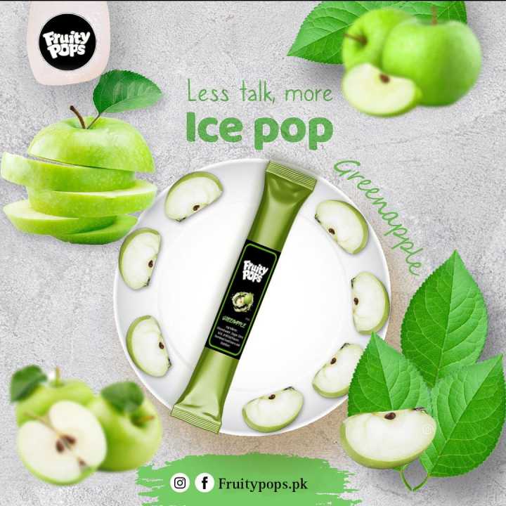 ice lollies pouch of 6 lolies single flavour green apple ice candy ...