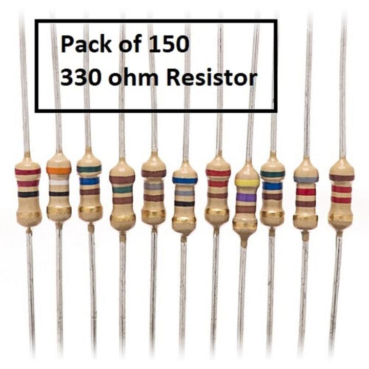 Pack of 150 - Resistor 330 ohm resistors 1/4W | Daraz.pk