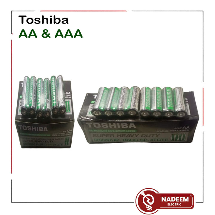 Toshiba Cell (AA) & (AAA) (Green) (Pack Of 40 Pcs) | Daraz.pk