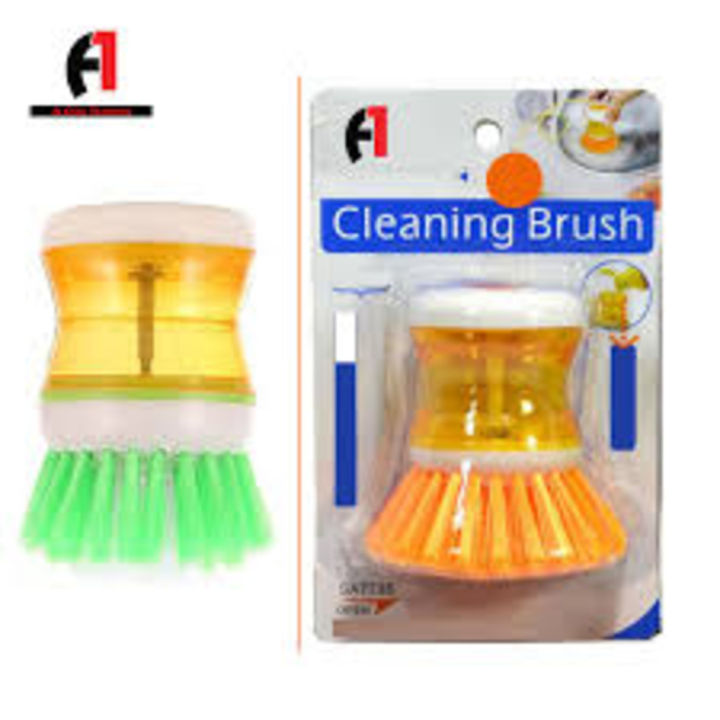 Pot Dish Plastic Brush With Liquid Soap Detergent Storage Kitchen ...