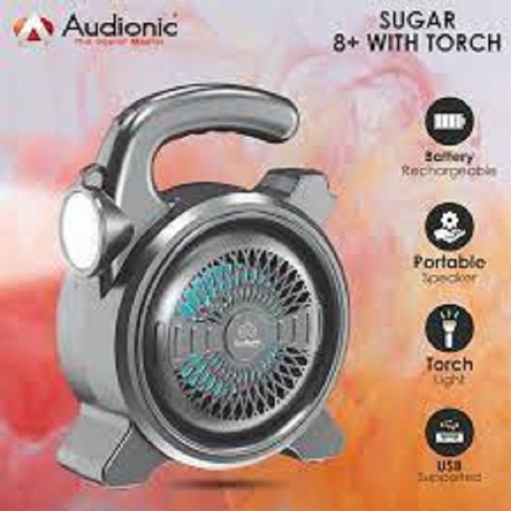 Audionic Sugar 8 Bluetooth Speaker with Torch Light Rechargeable Mobile ...