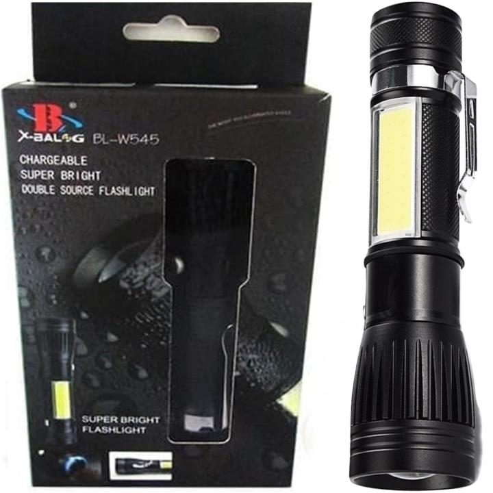 Rechargeable LED torch Powerful Flashlight Zoom able Pocket Torch - 545 ...