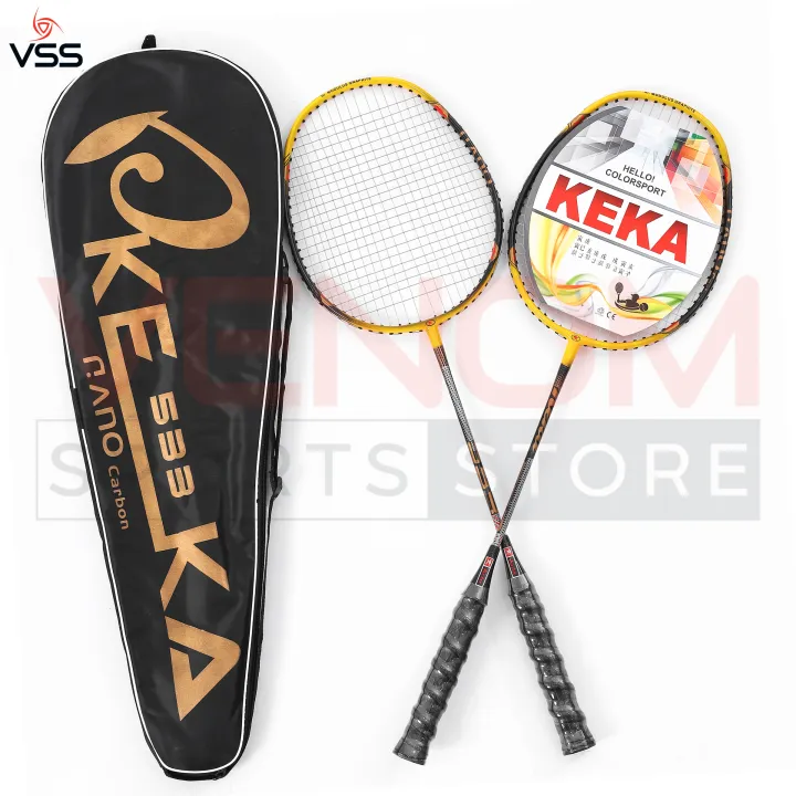 Original Keka W-533 Nano-Carbon Lightweight Badminton Racket Set (Pair ...