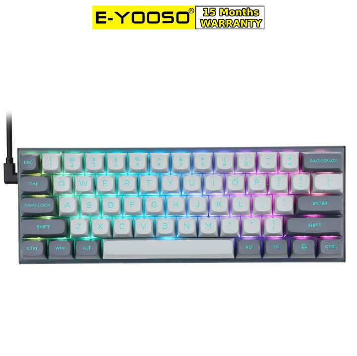 E-YOOSO HZ-61 Rapid Trigger Wired Gaming Keyboard 60% RGB with 8K Hz ...