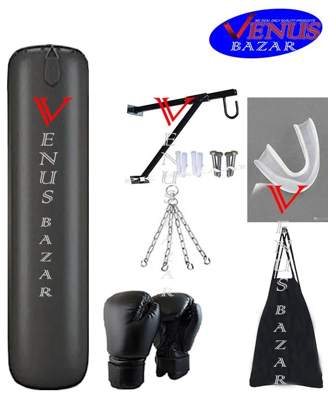 Pack of 6- 4Ft Boxing Bag, Punching Bag, with Boxing Chain, Steel Chain ...