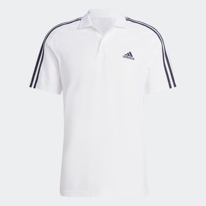 ADIDAS MEN ESSENTIALS PIQUÉ EMBROIDERED SMALL LOGO 3-STRIPES POLO SHIRT ...