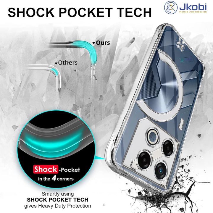 Infinix GT 20 Pro 5G Back Cover Soft Clear Transparent Camera Protection Shockproof Phone Case ...