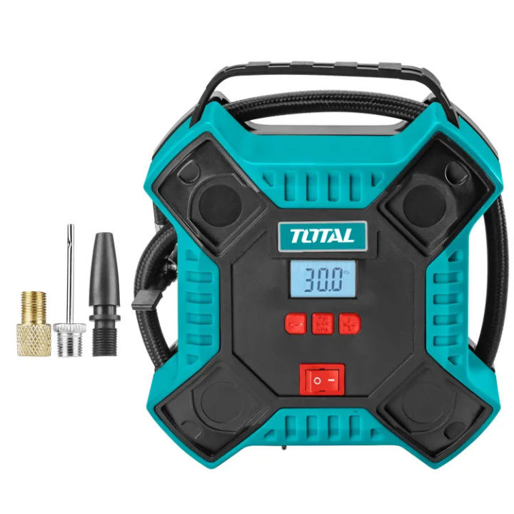TOTAL Original Digital 12V Auto Air Compressor with Led Light TTAC1601 ...